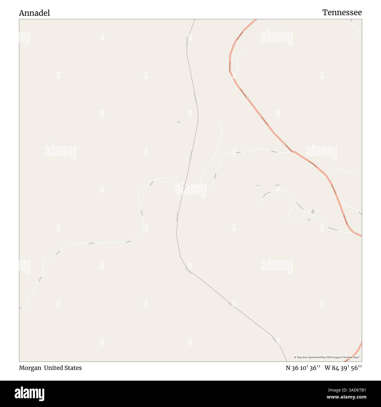 Annadel, Morgan, USA, Tennessee, N 36 10' 36'', W 84 39' 56'', Karte ...