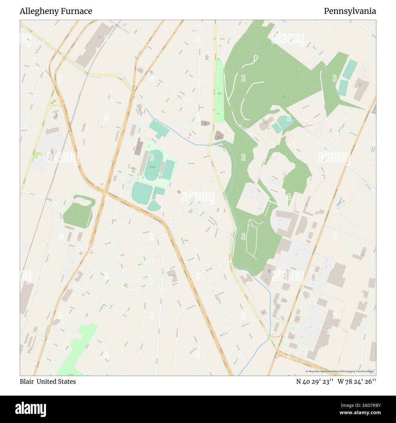 Allegheny Furnace, Blair, United States, Pennsylvania, N 40 29' 23'', W ...