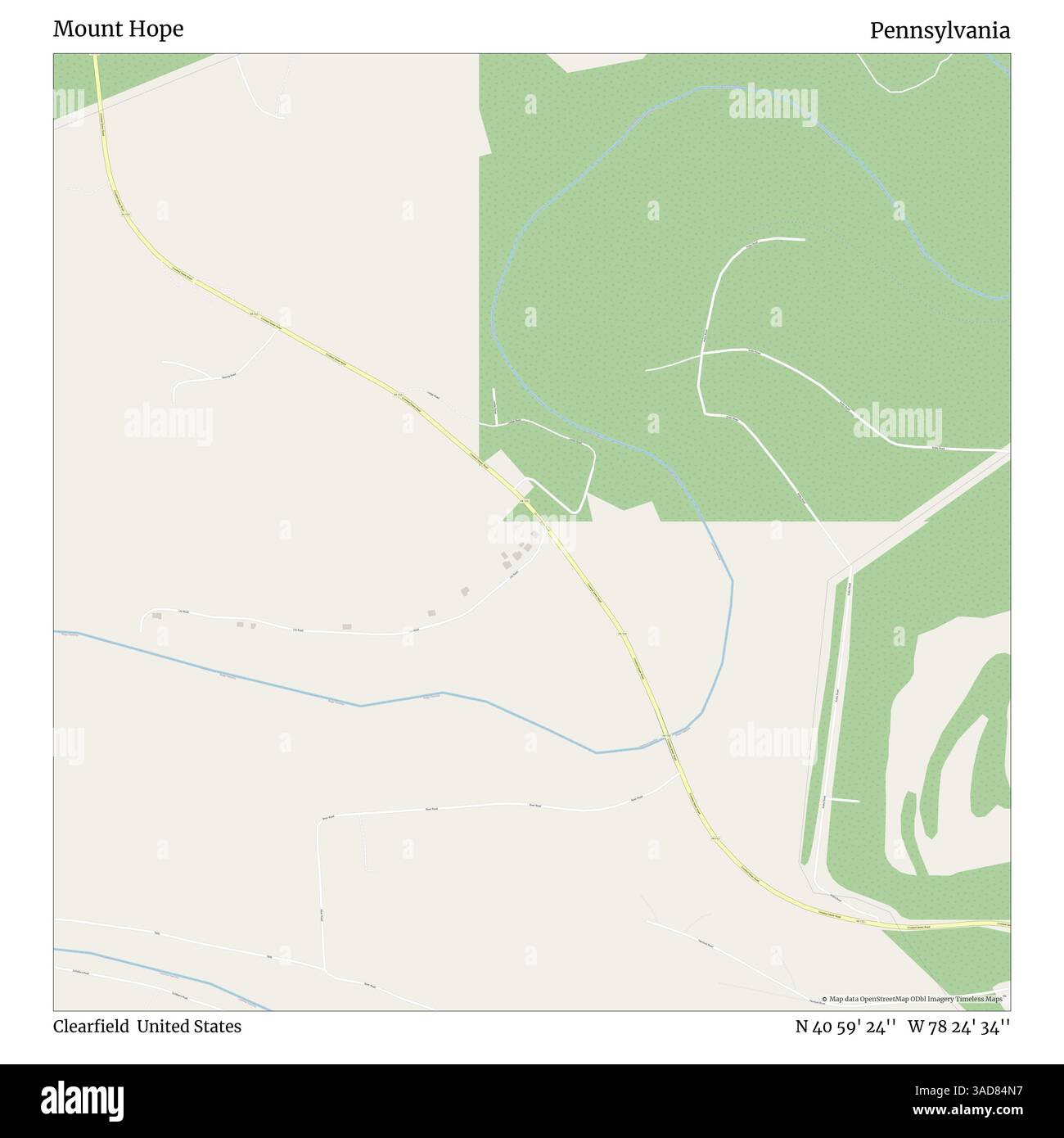 Mount Hope, Clearfield, Vereinigte Staaten, Pennsylvania, N 40 59' 24 ...