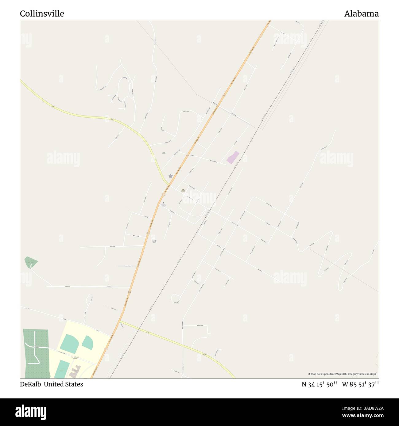 Collinsville, DeKalb, Vereinigte Staaten, Alabama, N 34 15' 50'', W 85 ...
