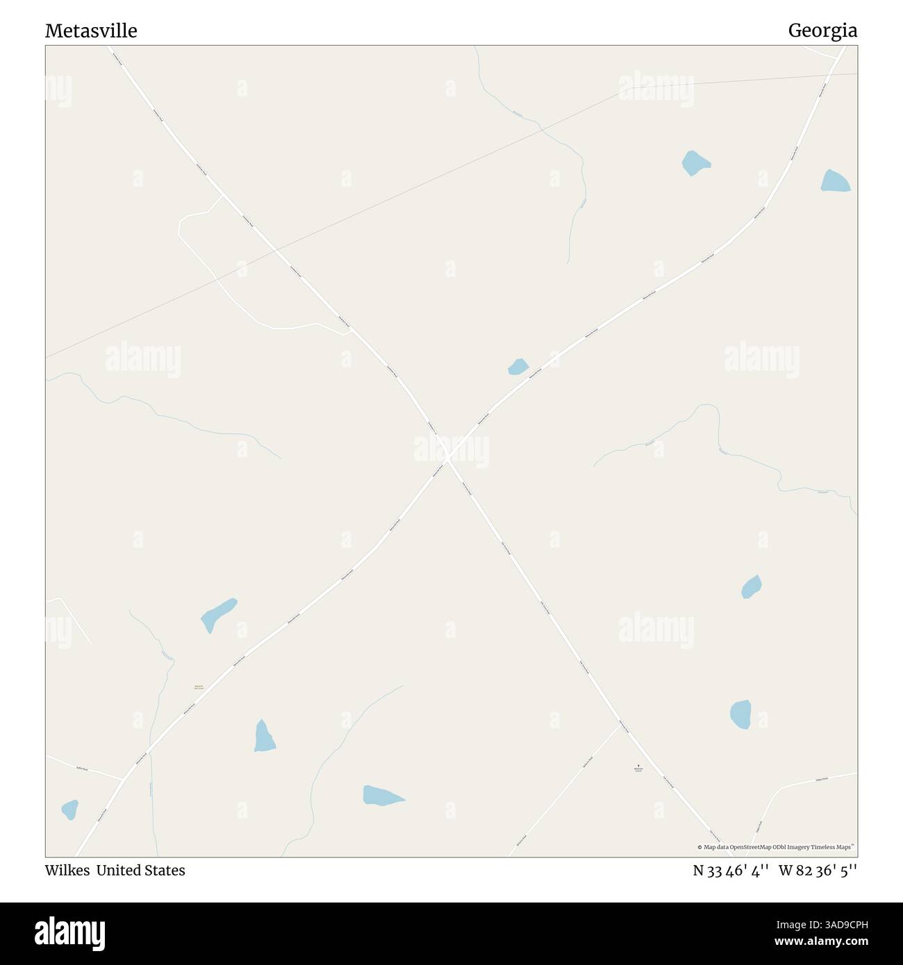Metasville, Wilkes, USA, Georgia, N 33 46' 4''', W 82 36' 5''', Karte ...