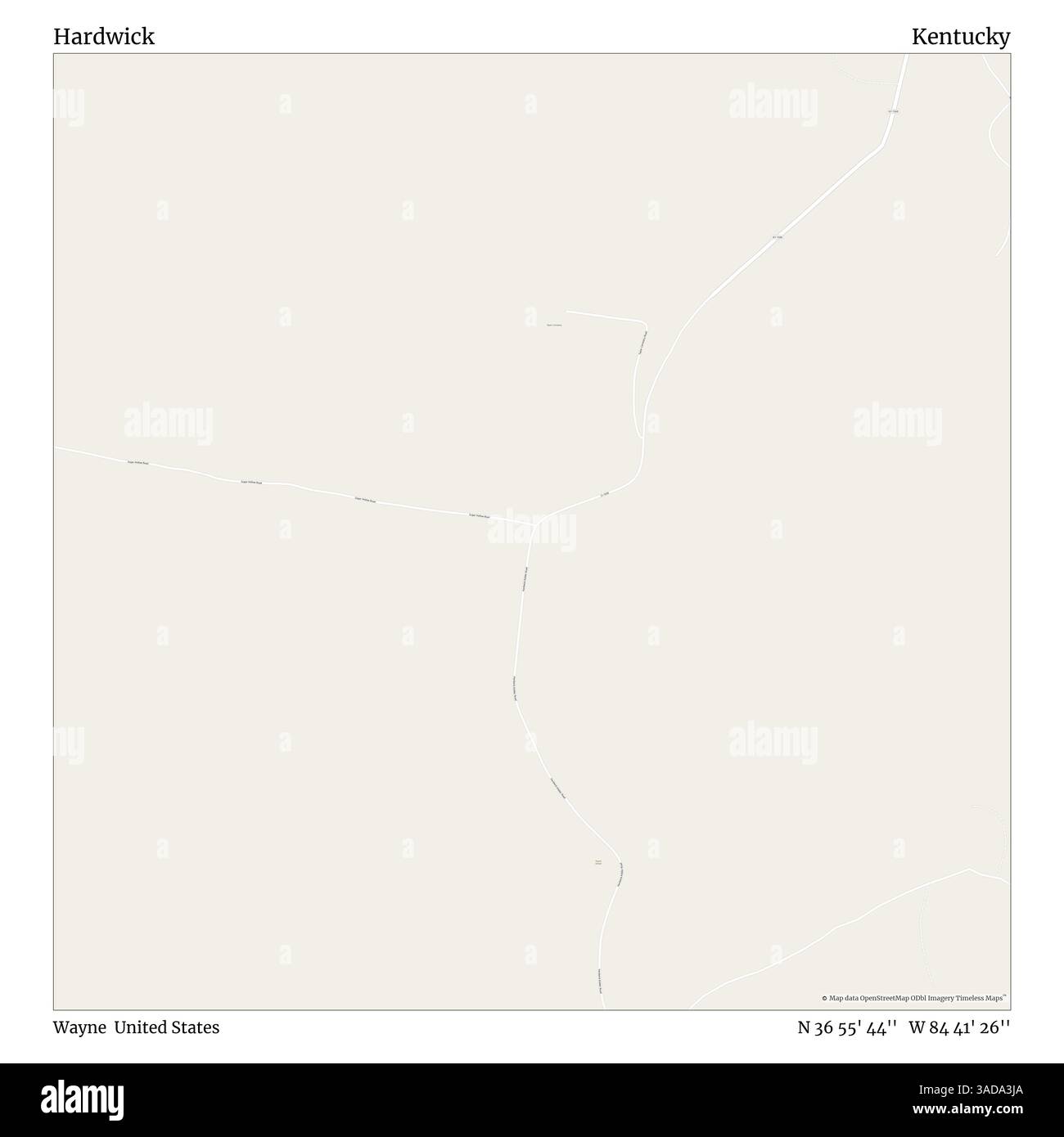 Hardwick, Wayne, USA, Kentucky, N 36 55' 44'', W 84 41' 26'', Karte ...
