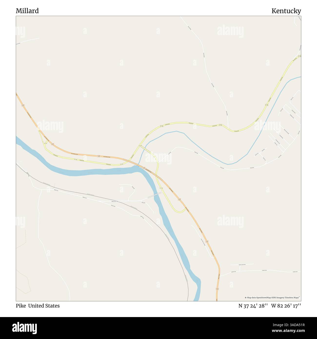 Millard, Pike, Vereinigte Staaten, Kentucky, N 37 24' 28''', W 82 26 ...