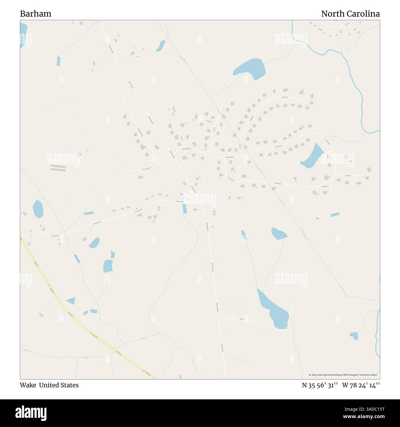 Barham, Wake, USA, North Carolina, N 35 56' 31'', W 78 24' 14'', Karte ...