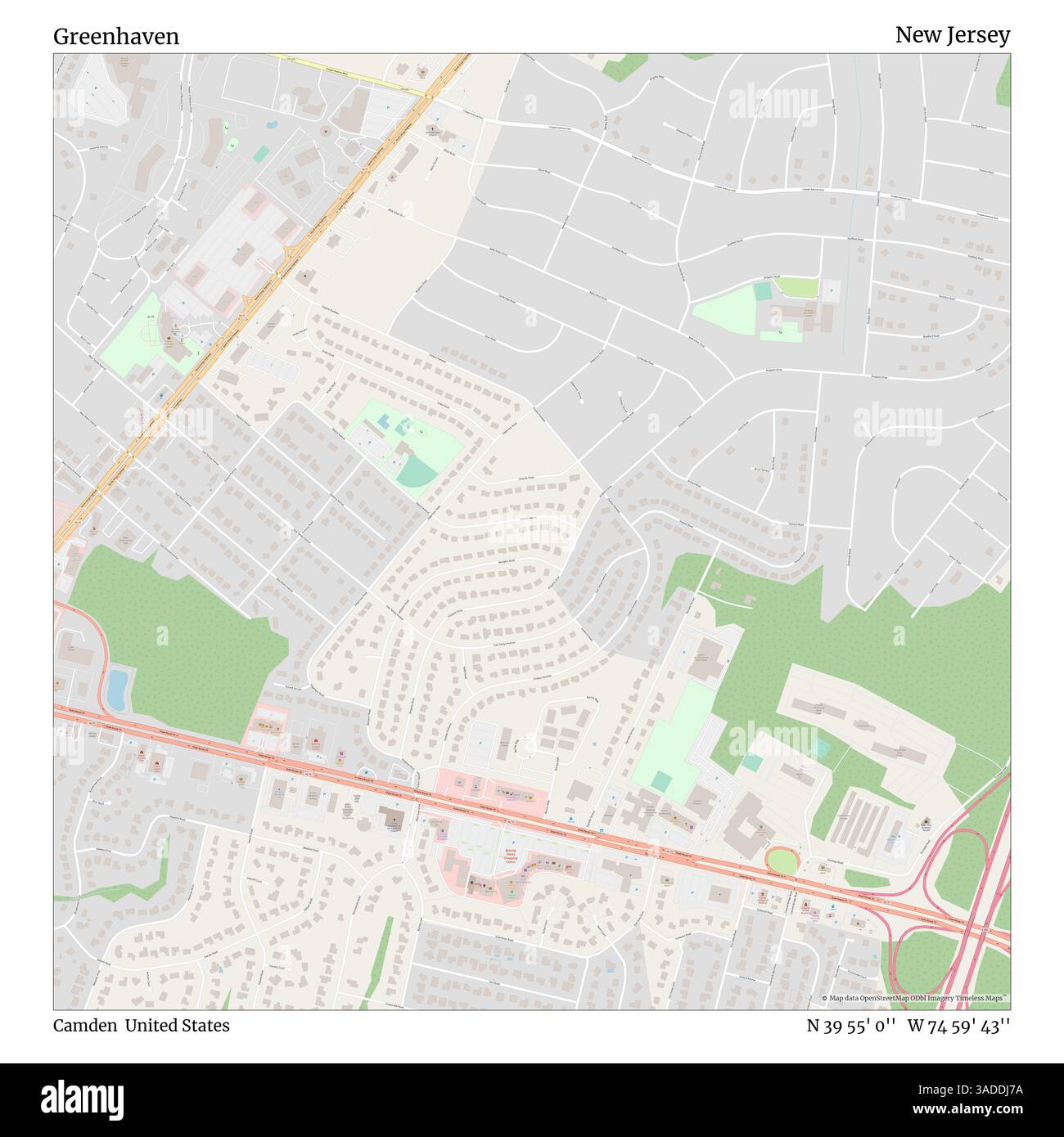 Greenhaven, Camden, USA, New Jersey, N 39 55' 0'', W 74 59' 43 ...