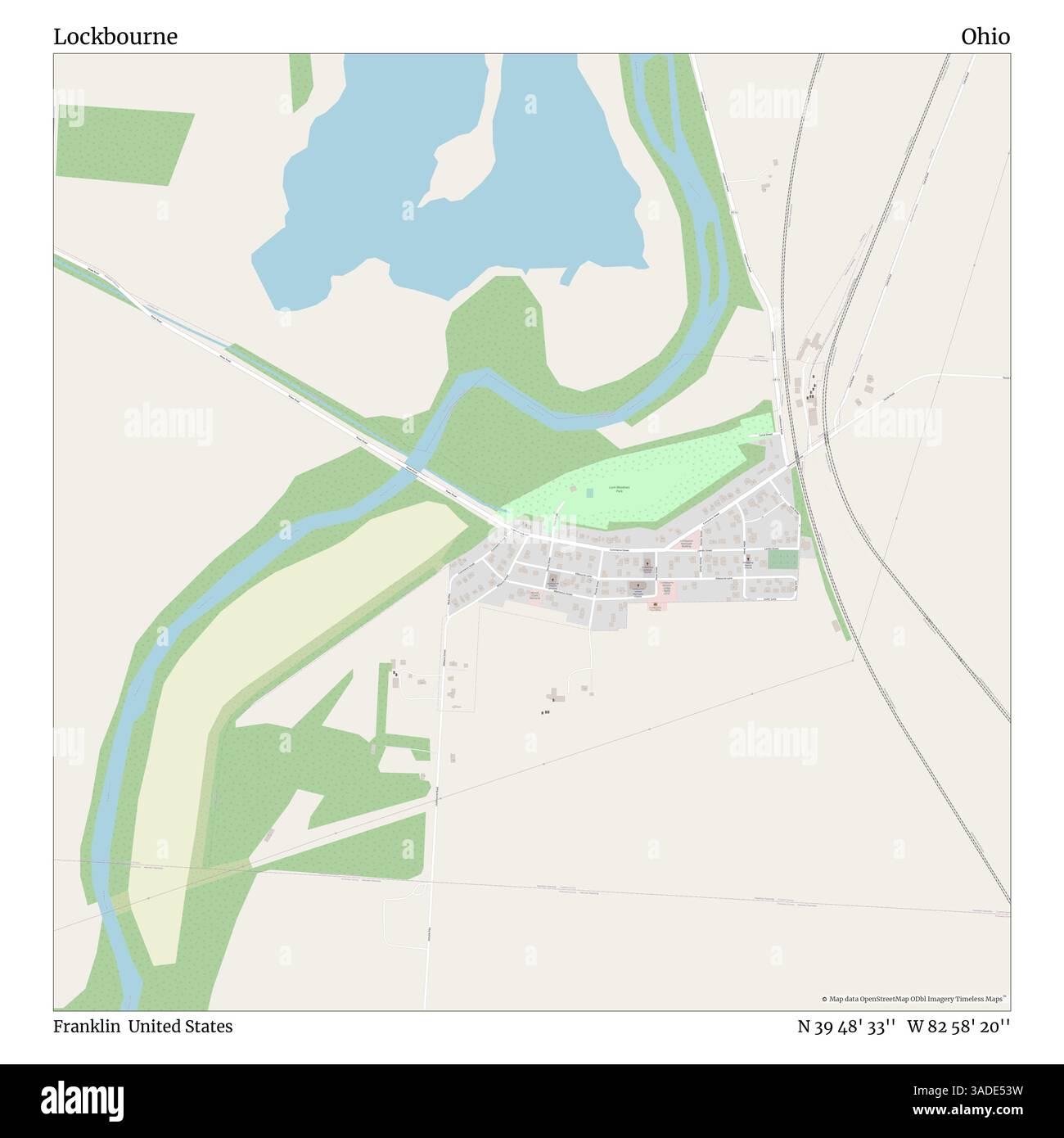 Lockbourne, Franklin, USA, Ohio, N 39 48' 33'', W 82 58' 20'', Karte ...
