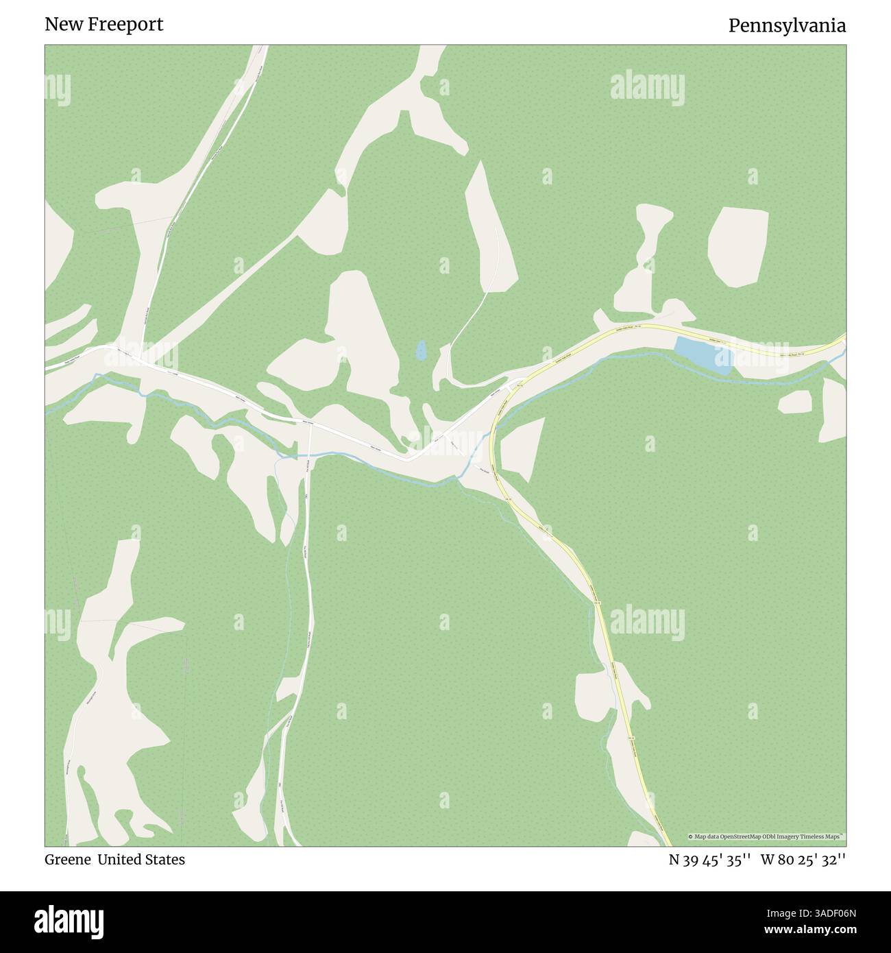New Freeport, Greene, USA, Pennsylvania, N 39 45' 35'', W 80 25' 32 ...