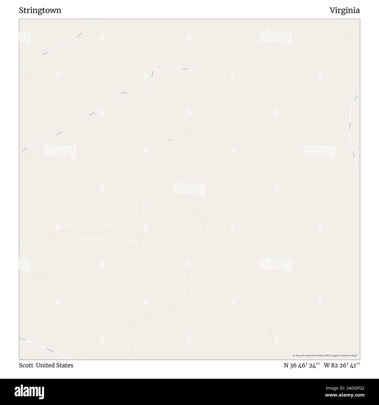 Stringtown, Scott, USA, Virginia, N 36 46' 24'', W 82 26' 41'', Karte ...