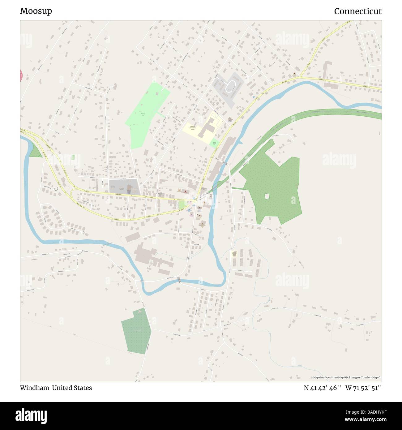 Moosup, Windham, Vereinigte Staaten, Connecticut, N 41 42' 46'', W 71 ...