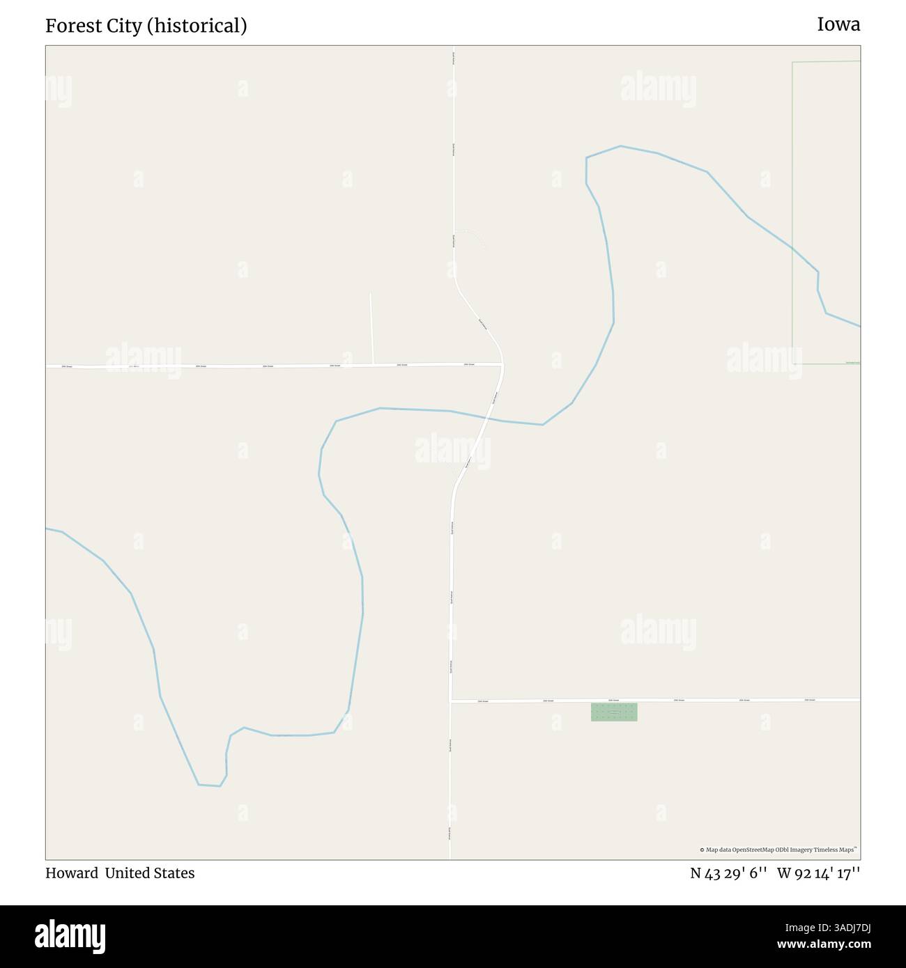 Forest City (historisch), Howard, Vereinigte Staaten, Iowa, N 43 29' 6 ...