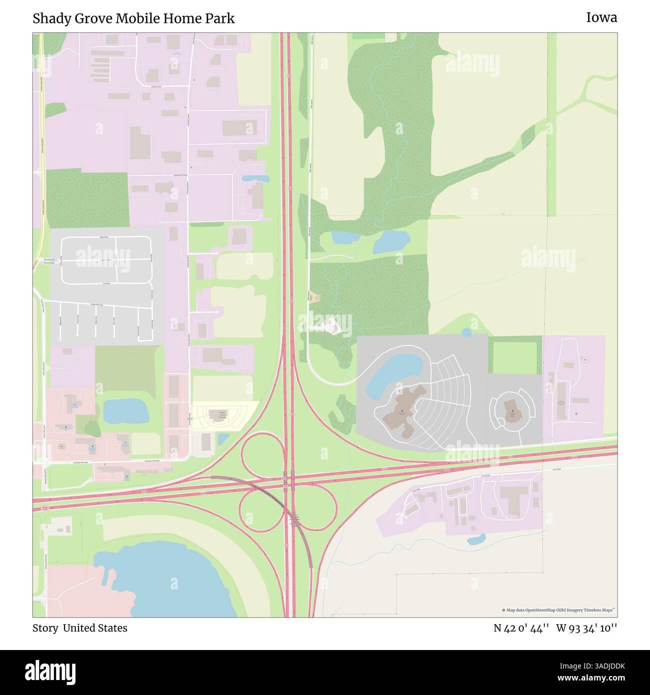 Shady Grove Mobile Home Park, Story, USA, Iowa, N 42 0' 44'', W 93 34 ...