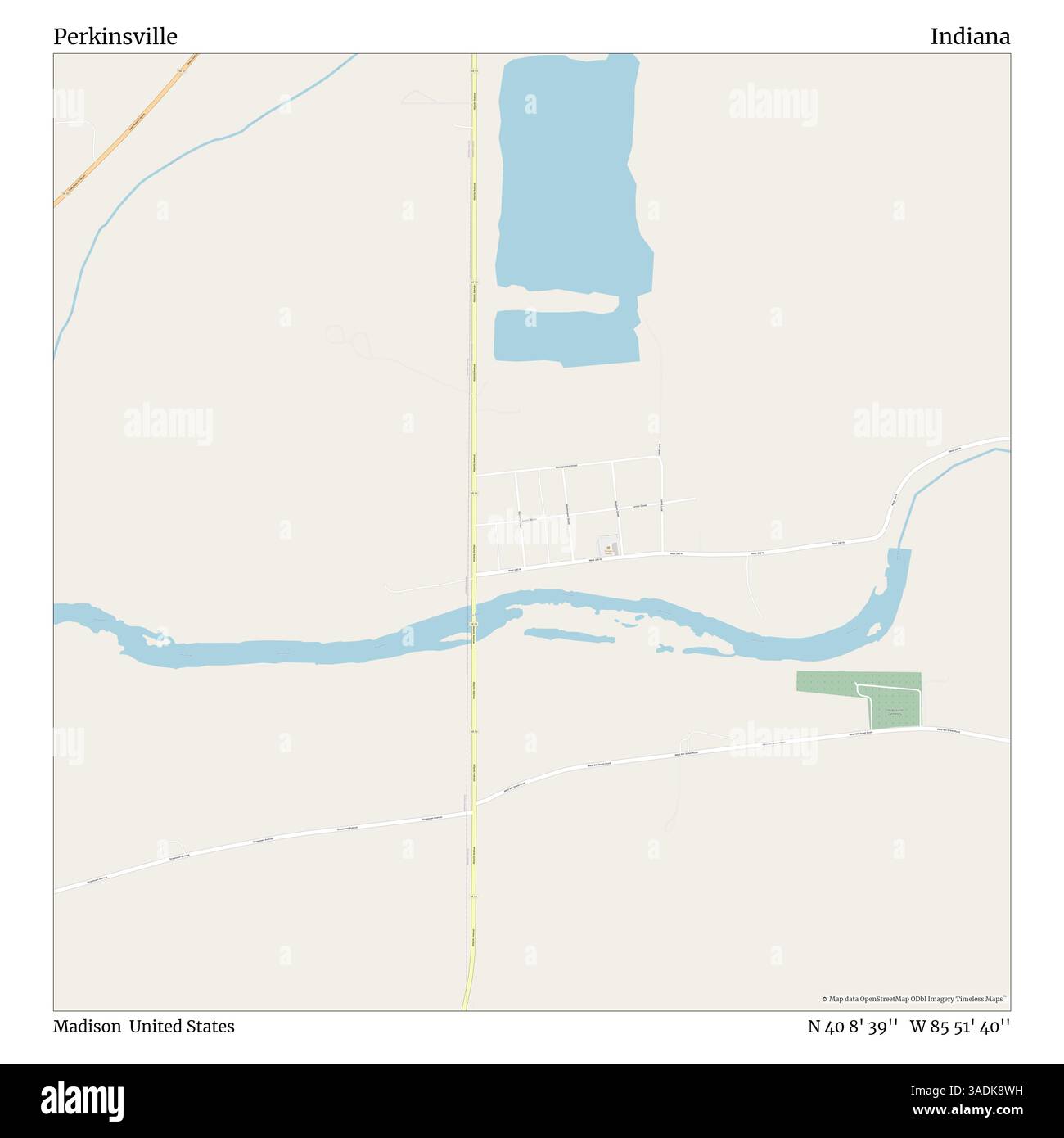 Perkinsville, Madison, USA, Indiana, N 40 8' 39'', W 85 51' 40 ...