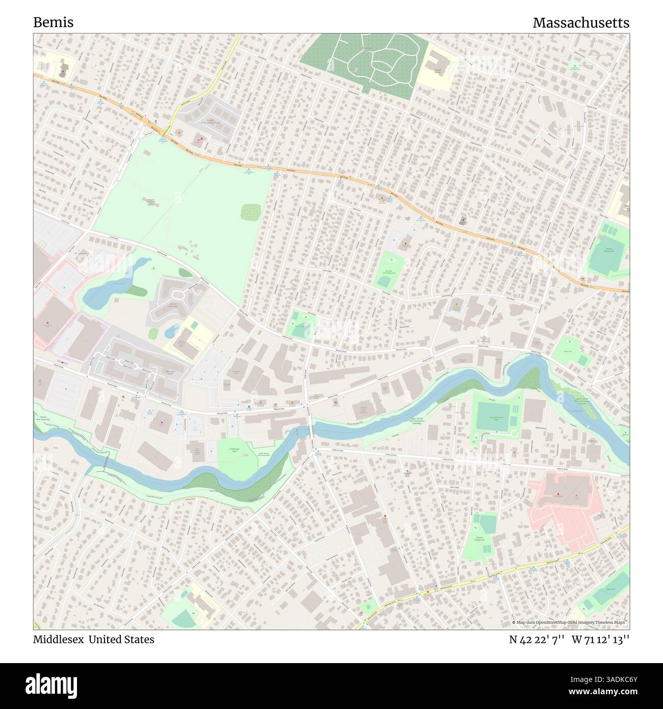 Bemis, Middlesex, USA, Massachusetts, N 42 22' 7''', W 71 12' 13 ...