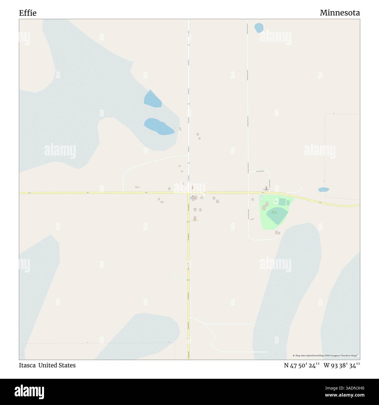 Effie, Itasca, USA, Minnesota, N 47 50' 24'', W 93 38' 34'', Karte ...