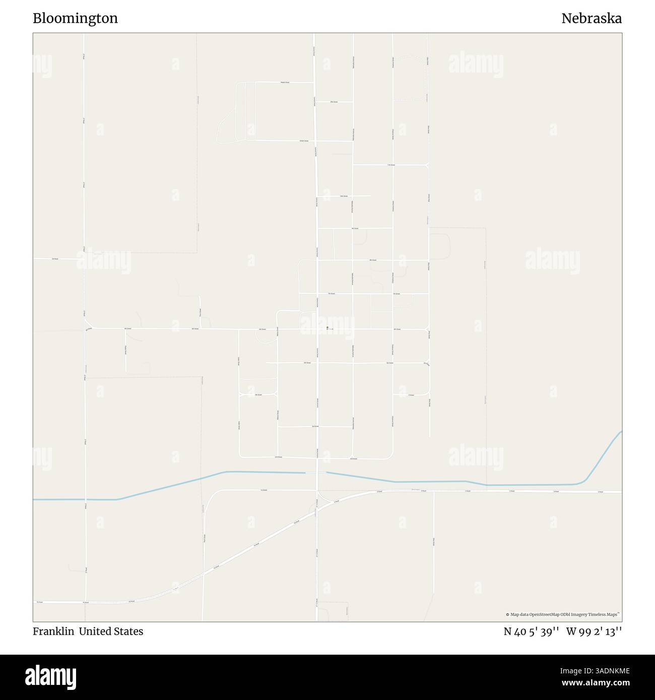 Bloomington, Franklin, Vereinigte Staaten, Nebraska, N 40 5' 39'', W 99 ...