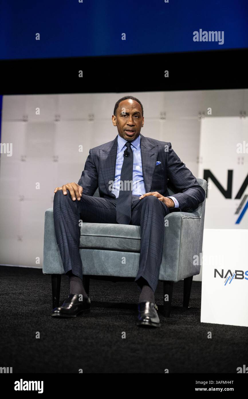 LAS VEGAS, Nevada - Stephen A. Smith sprach am 7. April 2025 bei der ...
