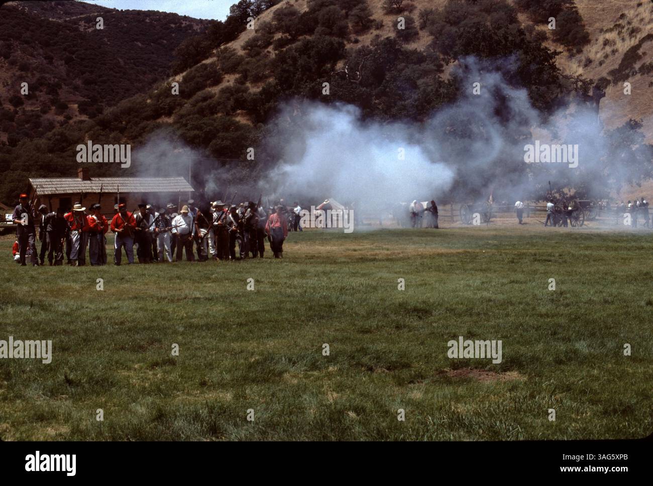 Lebec, Kalifornien. USA Mai 1984. Fort Tejon State Historic Park ...