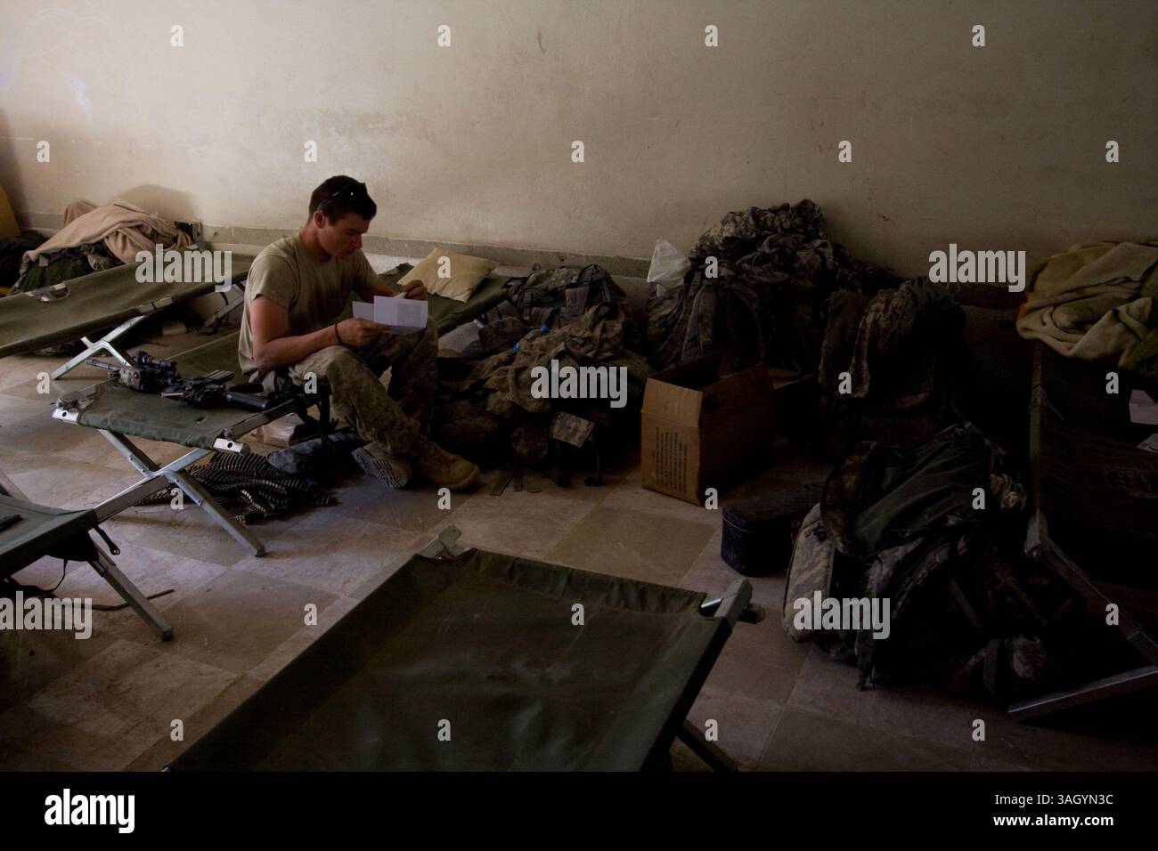 Juni 2009: FOB Munoz, Paktika, Afghanistan - Ein Soldat des 2. Platoon ...