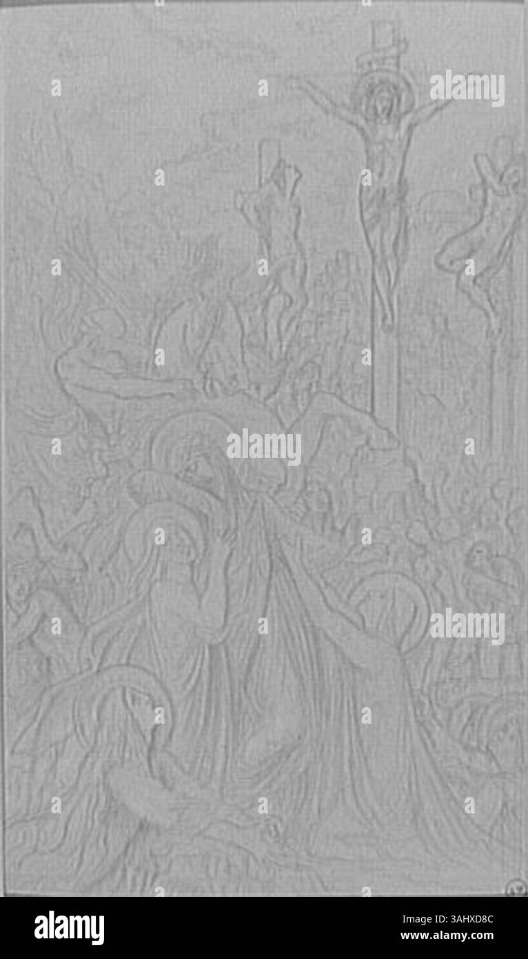 Gustave Moreas „Le Golgotha“ zeigt eine Szene rund um die biblische Stätte Golgatha, dem Ort der ...