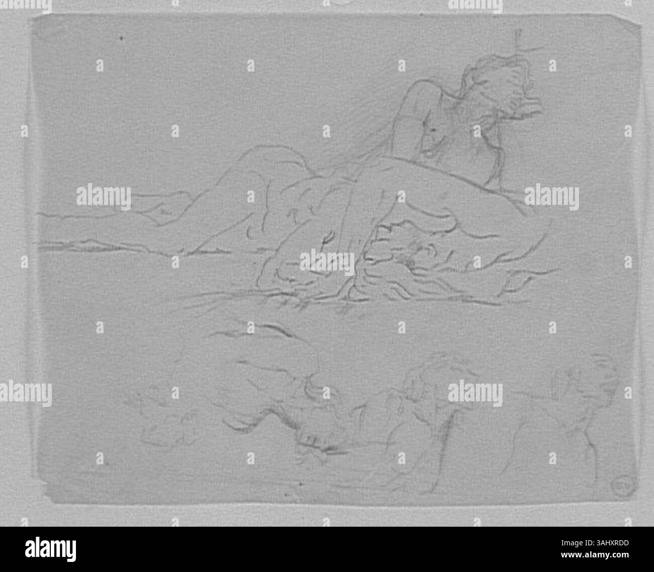Gustave Moreas „Feuille d’études pour les morts dans Hercule et l’hydre ...