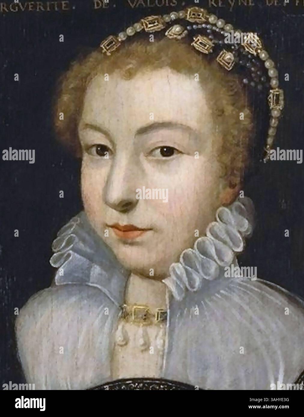 Das Porträt von Marguerite de Valois, das um 1571 von Francois Clouet ...