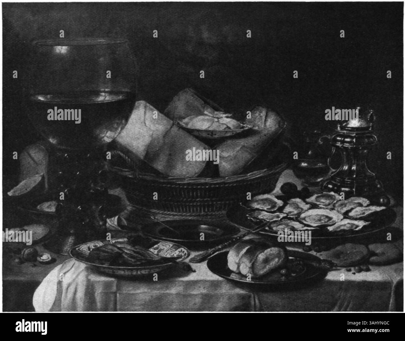 Ein Stillleben aus dem 17. Jahrhundert von Pieter Claesz, das ein ...