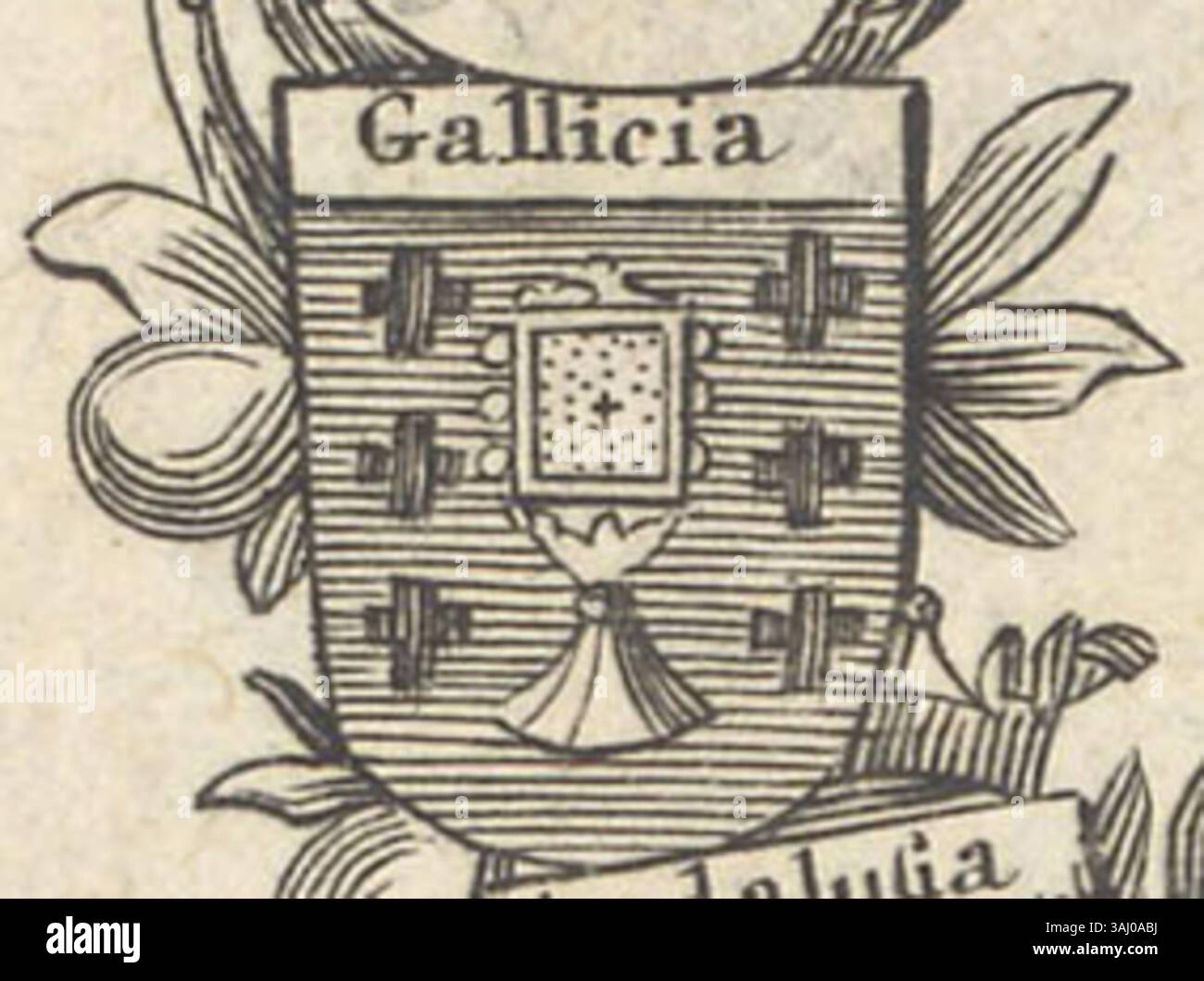 Das „Escudo da Galiza“ (Wappen Galiciens), das auf Johann Baptiste ...