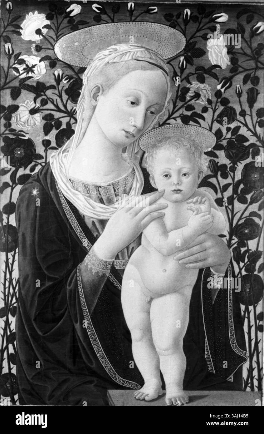 *Maria mit dem Christkind vor einer Rosenhecke* von Pier Francesco ...
