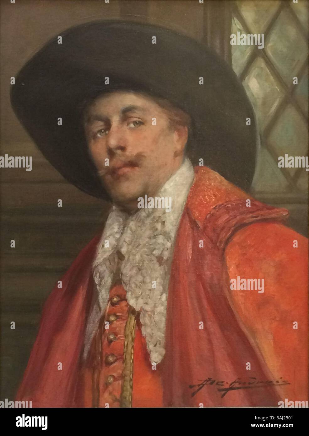 Alex de Andreis’ „der Rote Kavalier“, gemalt zwischen 1870 und 1920 ...