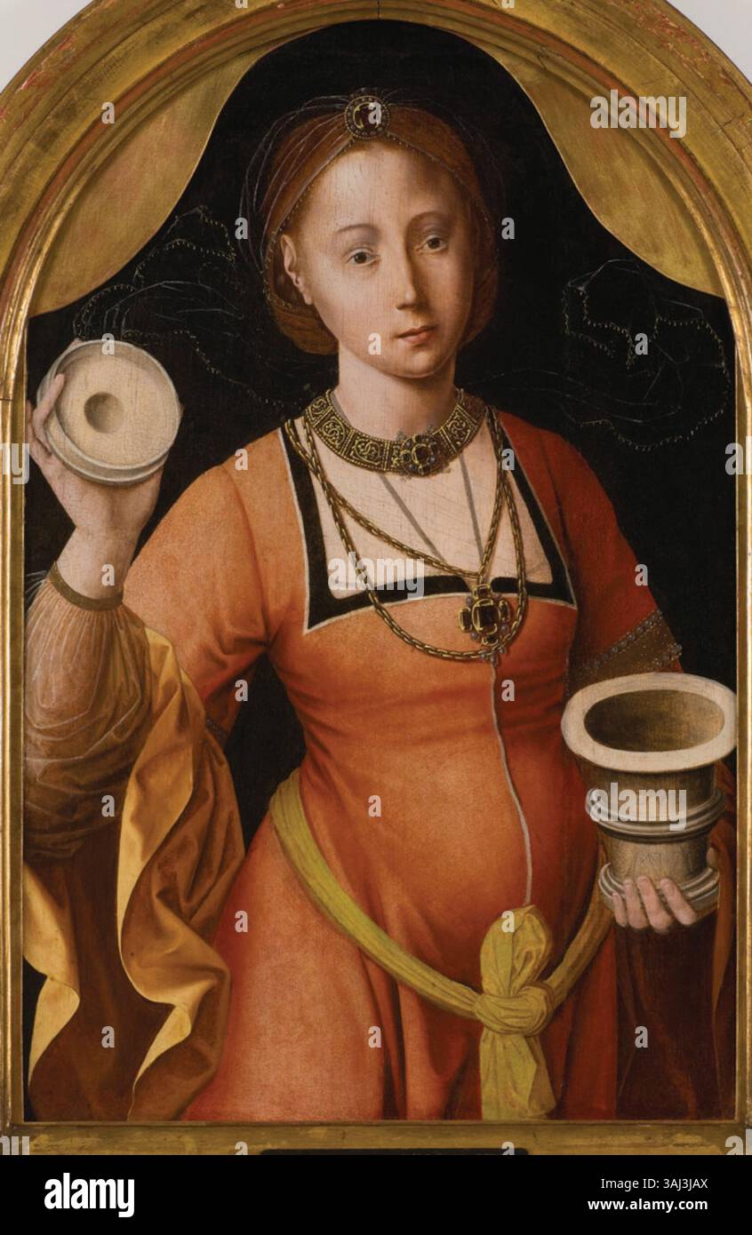 Dieses Ölgemälde aus dem 16. Jahrhundert, das dem Meister der Mansi Magdalena zugeschrieben wird ...