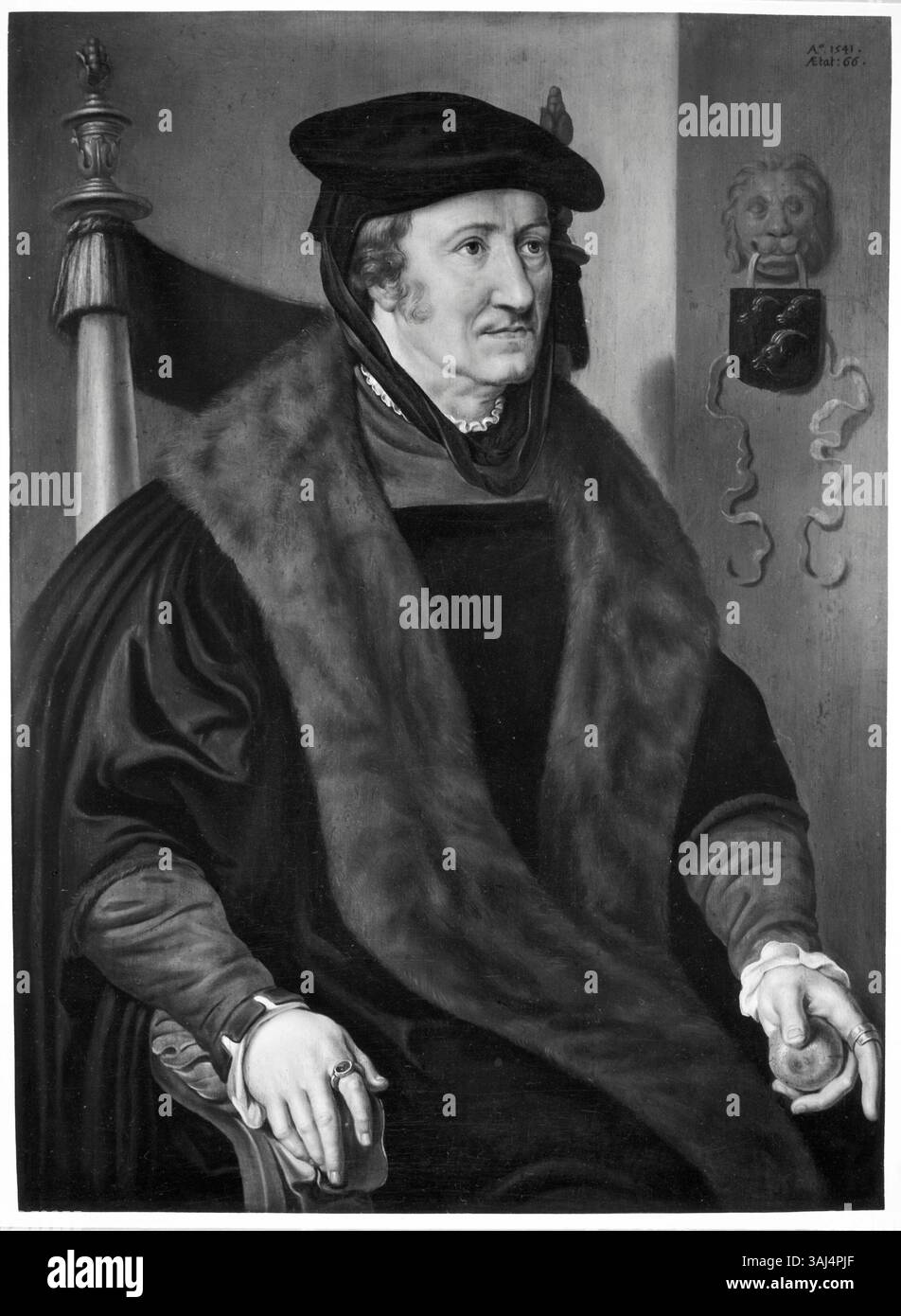 Dieses Porträt von Maarten van Heemskerck aus dem Jahr 1541 zeigt Aert ...