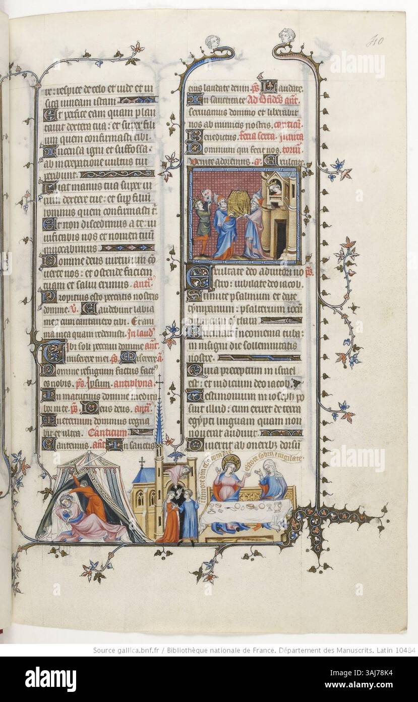 Eine Manuskriptseite aus dem Breviarium von Jean Pucelle, erstellt ...