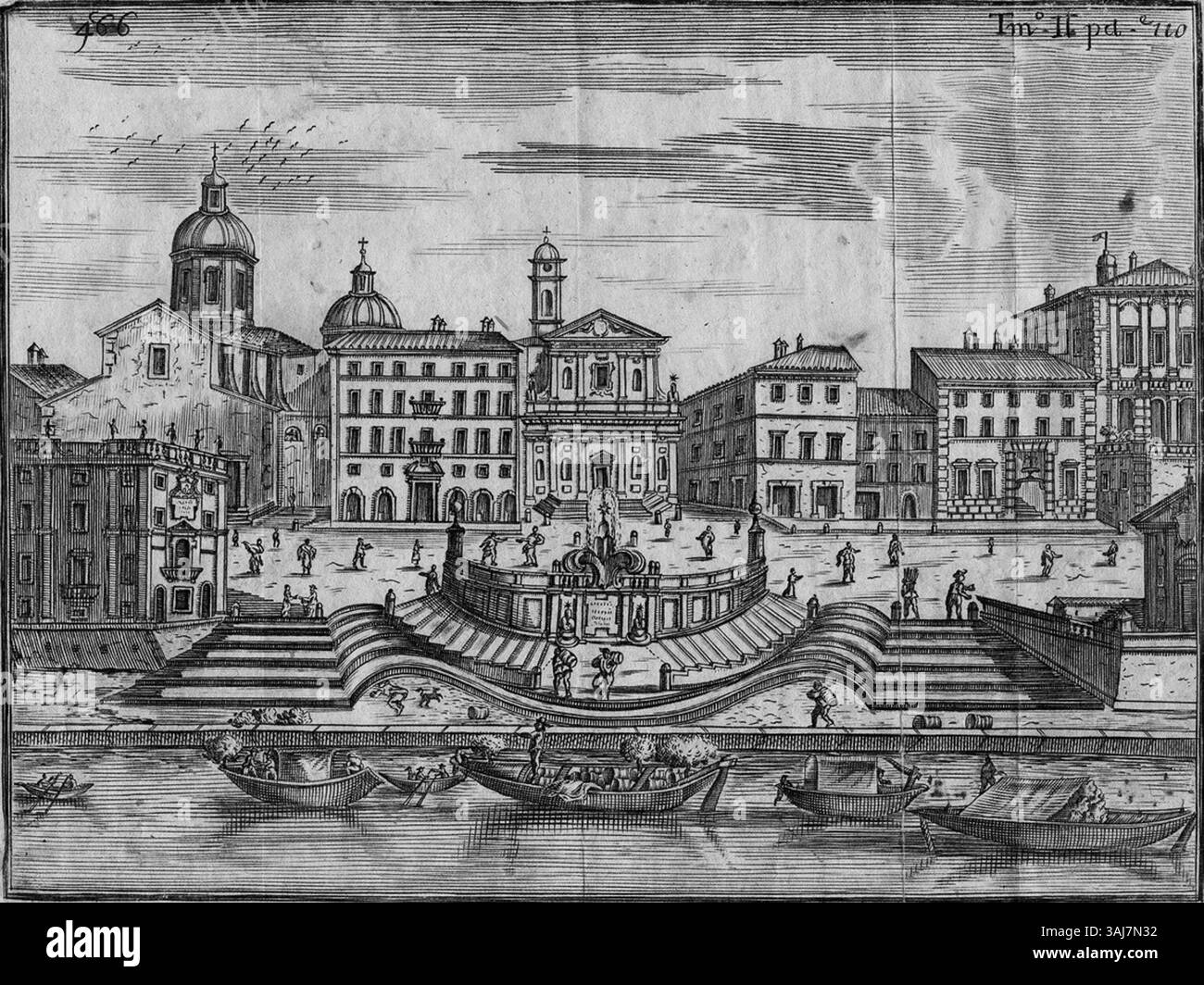 Porto di Ripetta ist ein Gemälde von Alessandro Specchi aus dem Jahr ...