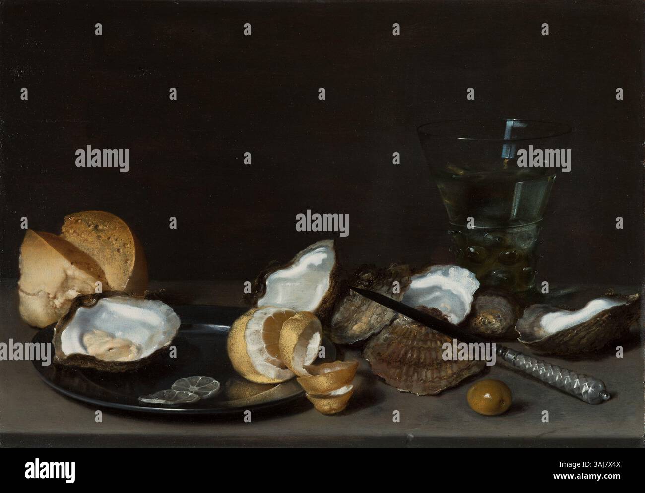 „Stillleben mit Austern“ von Franchoys Elaut, gemalt um 1630, ist ein ...