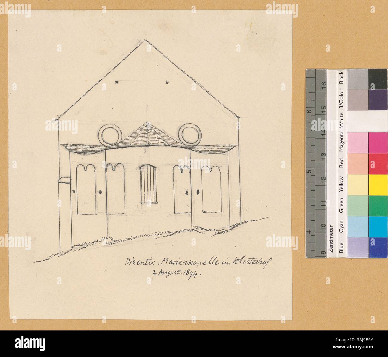 Diese Zeichnung von Johann Rudolf Rahn aus dem Jahr 1894 zeigt eine ...