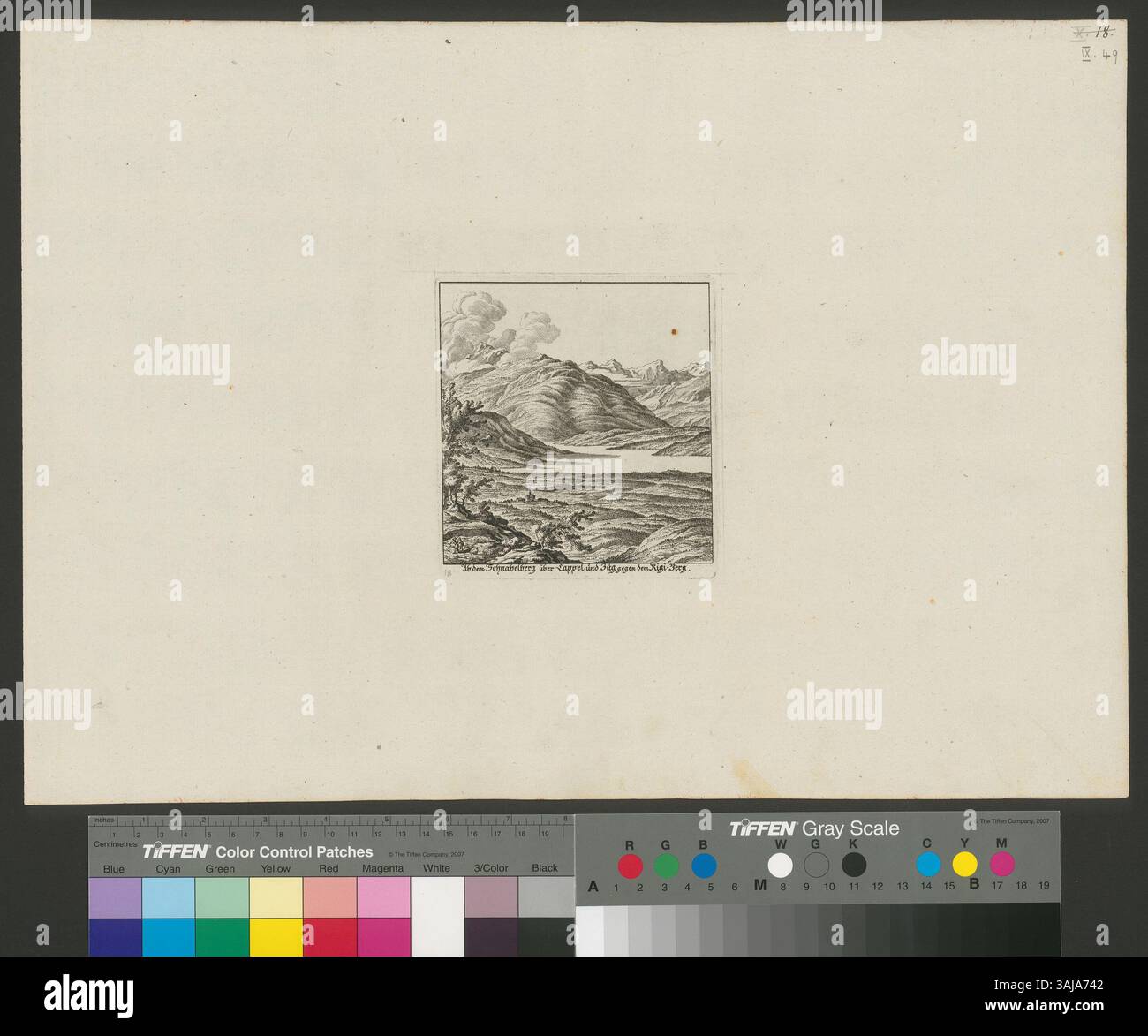 Eine Radierung aus Johann Balthasar Bullingers 1770er-Serie „Hundert ...