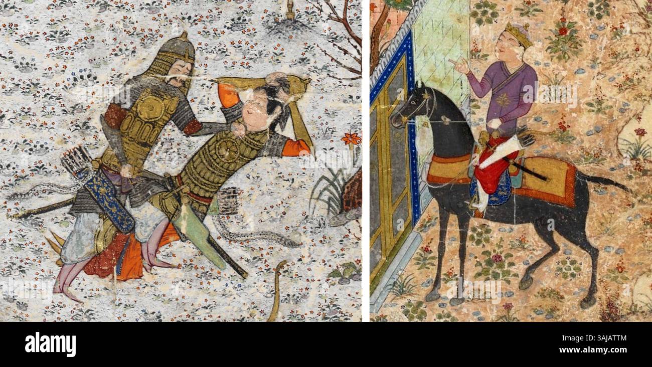 Dieses Detail aus dem Divan von Khvaju Kirmani zeigt eine ...