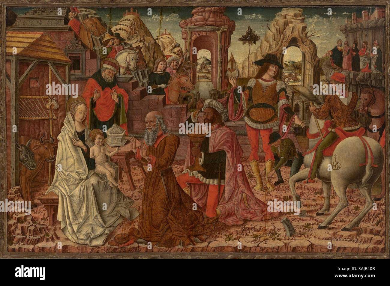 This painting from the mid-15th century, attributed to an anonymous artist, depicts the biblical ...