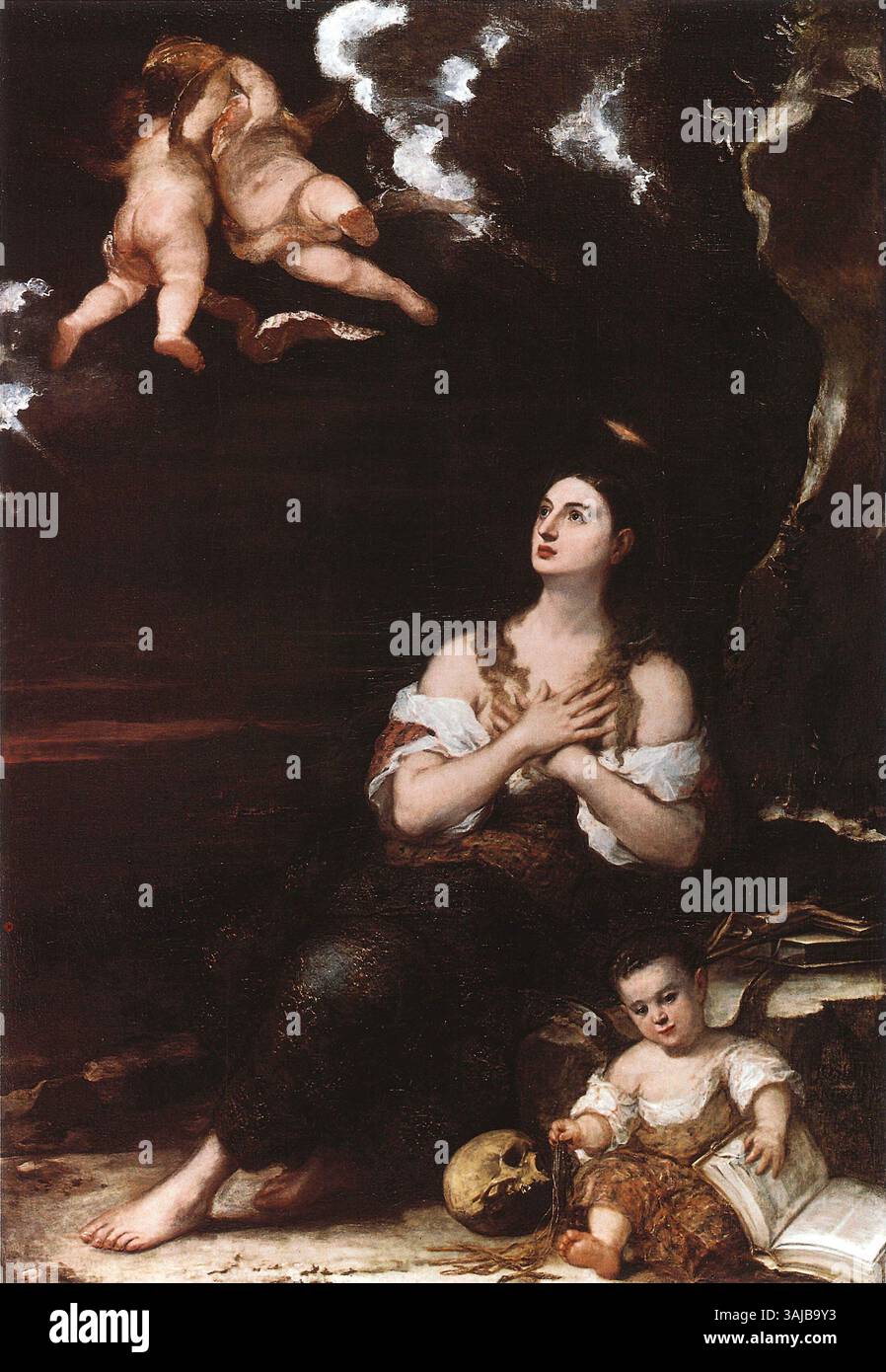 Die Buße Magdalen von José Antolínez, gemalt 1670, zeigt Maria Magdalena in einem Moment der ...