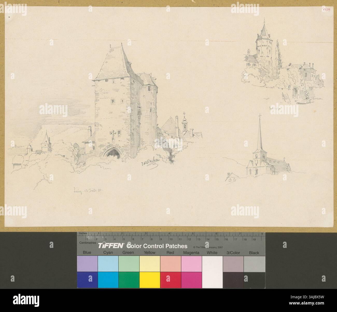 Die 1863 von Johann Rudolf Rahn gezeigte Illustration zeigt die Stadt ...
