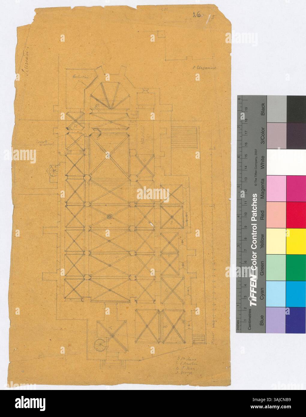 Diese Zeichnung von Johann Rudolf Rahn zeigt die Stadt S. Ursanne in ...