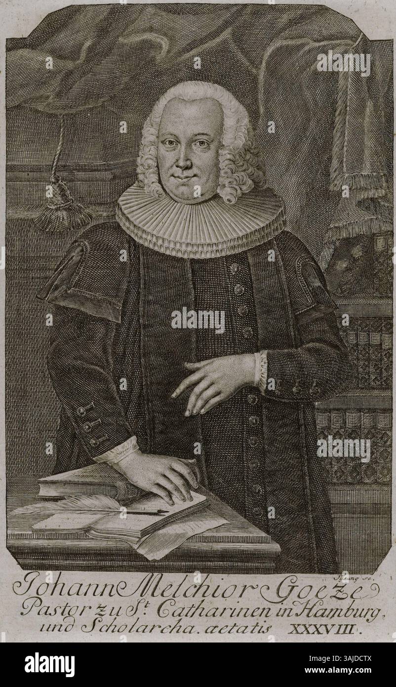Kupferstich von Johann Melchior Goeze von Johann Christoph Sysang aus ...