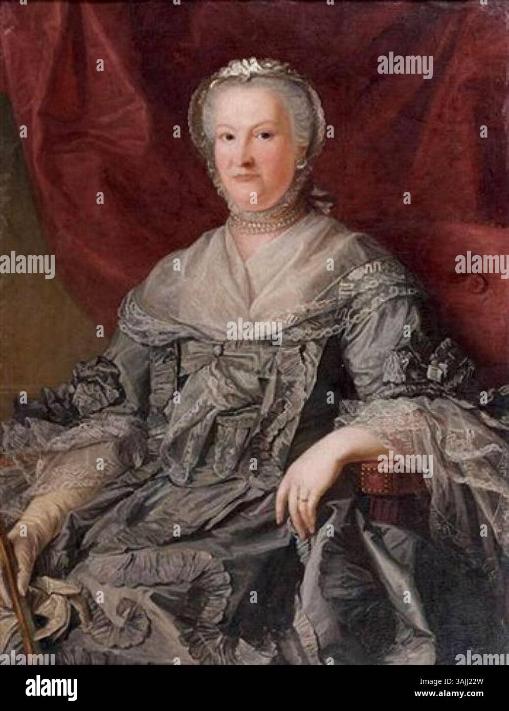 Ein Gemälde aus dem 18. Jahrhundert, das vermutlich Kaiserin Maria Theresia von Österreich ...