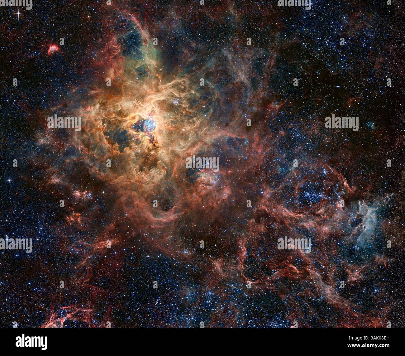 Tarantelnebel (NGC 2070, 30 Doradus), zusammengesetztes Bild. Dieser ...