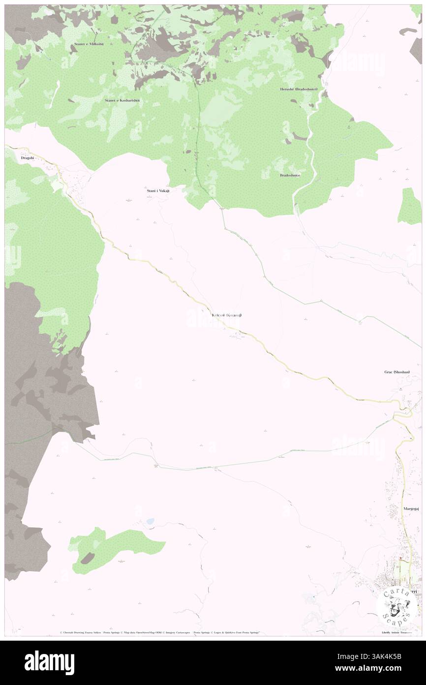 Kelcyre, Bashkia Tropojë, AL, Albanien, Kreis Kukës, n 42 24' 20'', N ...