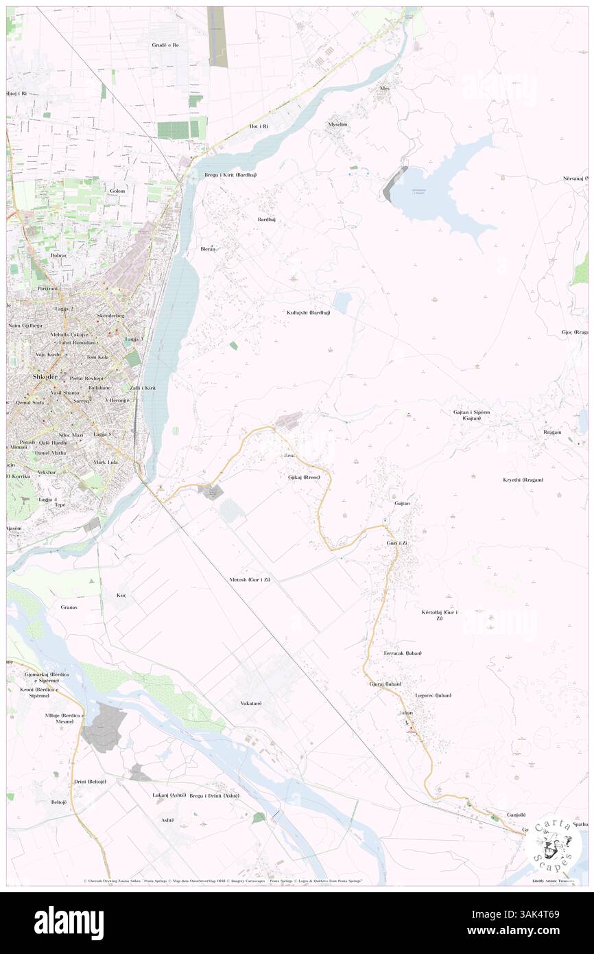 Renc, Bashkia Shkodër, AL, Albanien, Kreis Shkodër, n 42 3' 33''', N 19 ...