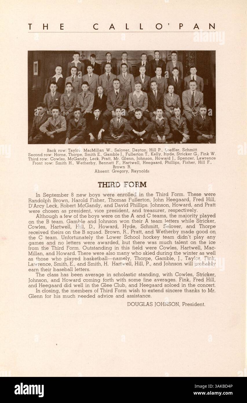 Das Blake Yearbook 1943, Call-O'-Pan, fasst die wichtigsten Momente des ...