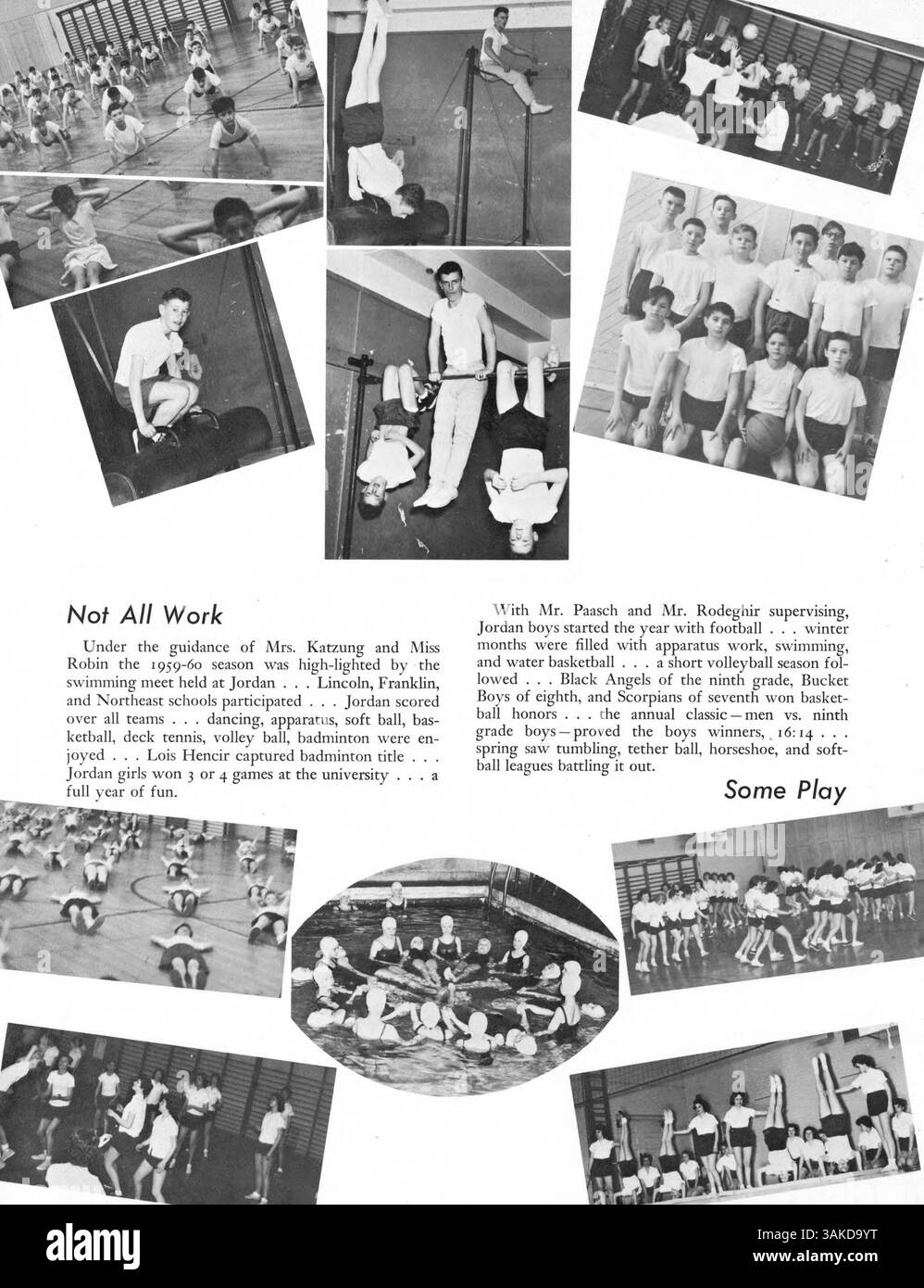 Das jordanische Jahrbuch 1960 von Jordan Jr. High umfasst die Schüler ...