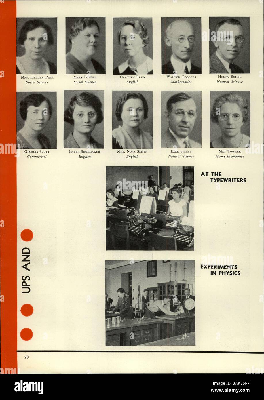Das Central High Yearbook aus dem Jahr 1934 mit dem Titel „Centralian“ zeigt Schüler, Lehrer ...