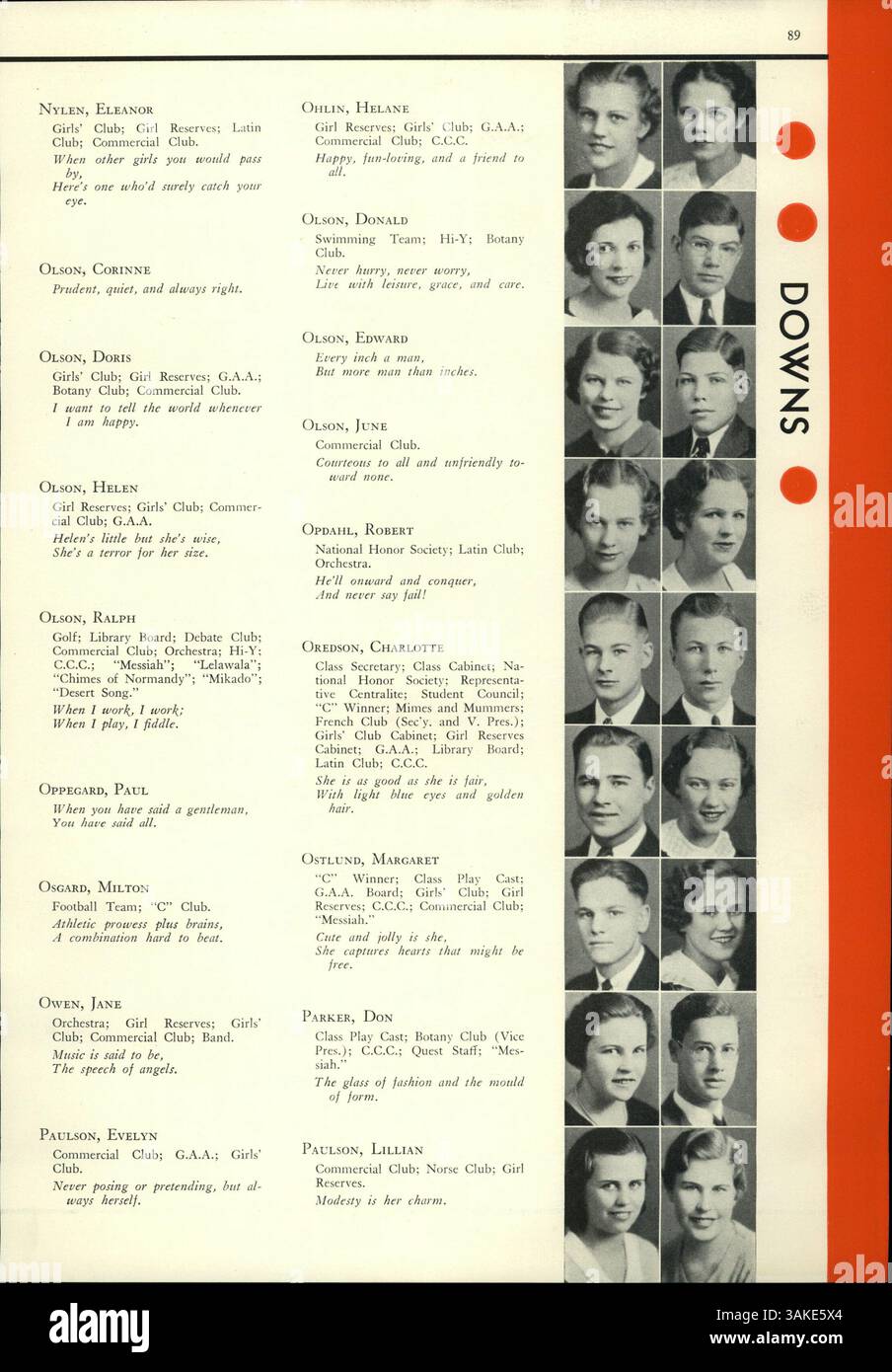 Das Centralian Yearbook von der Central High 1934 dokumentiert die Schüler, Lehrkräfte ...